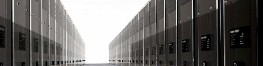 3d computer servers in perspective | SETI